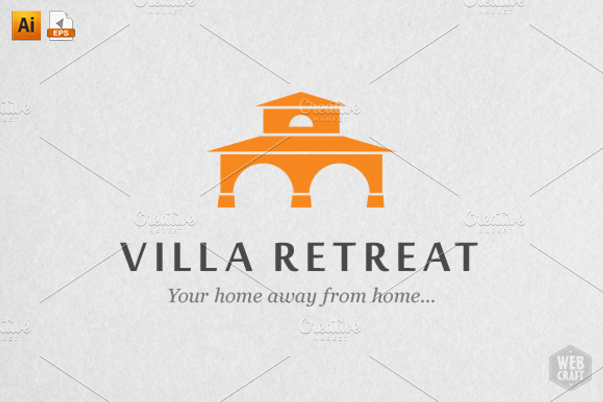 Villa Retreat Logo Template, a Branding & Logo Template by WebCraft