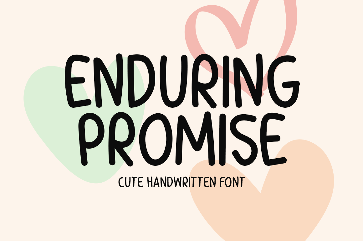 Enduring Promise Typeface, a Script Font by Seemly Fonts