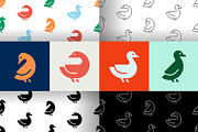 Duck Logo + pattern, an Object Graphic by NataliiaVolyk