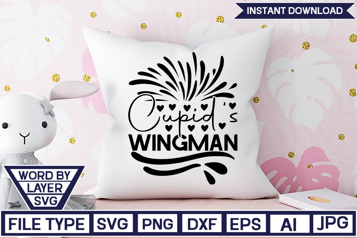 Cupid's Wingman SVG, an Object Graphic by Nzgraphic | Creative Market