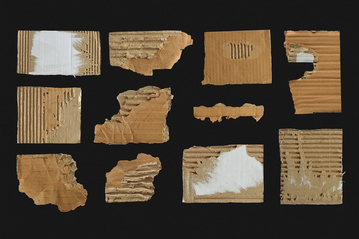 Cardboard Texture & Elements Pack, a Texture Graphic by Gravito