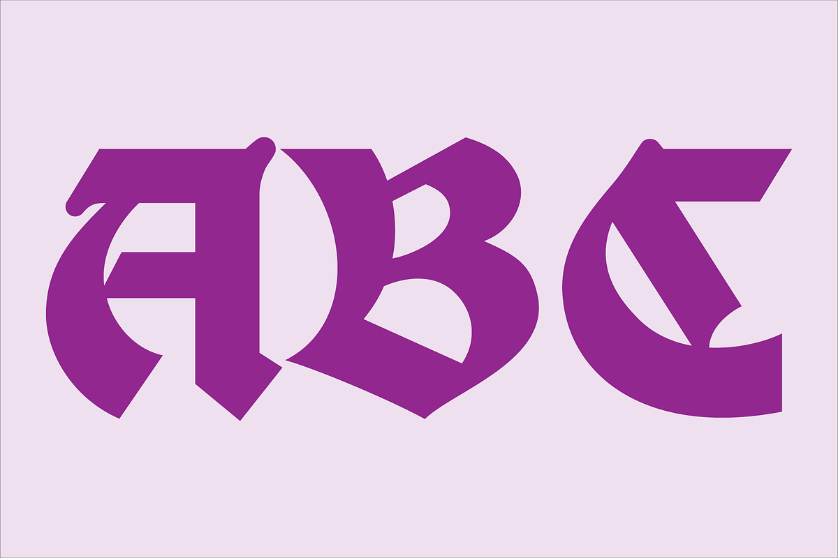 Display Gothic Font, a Blackletter Font by GG Design