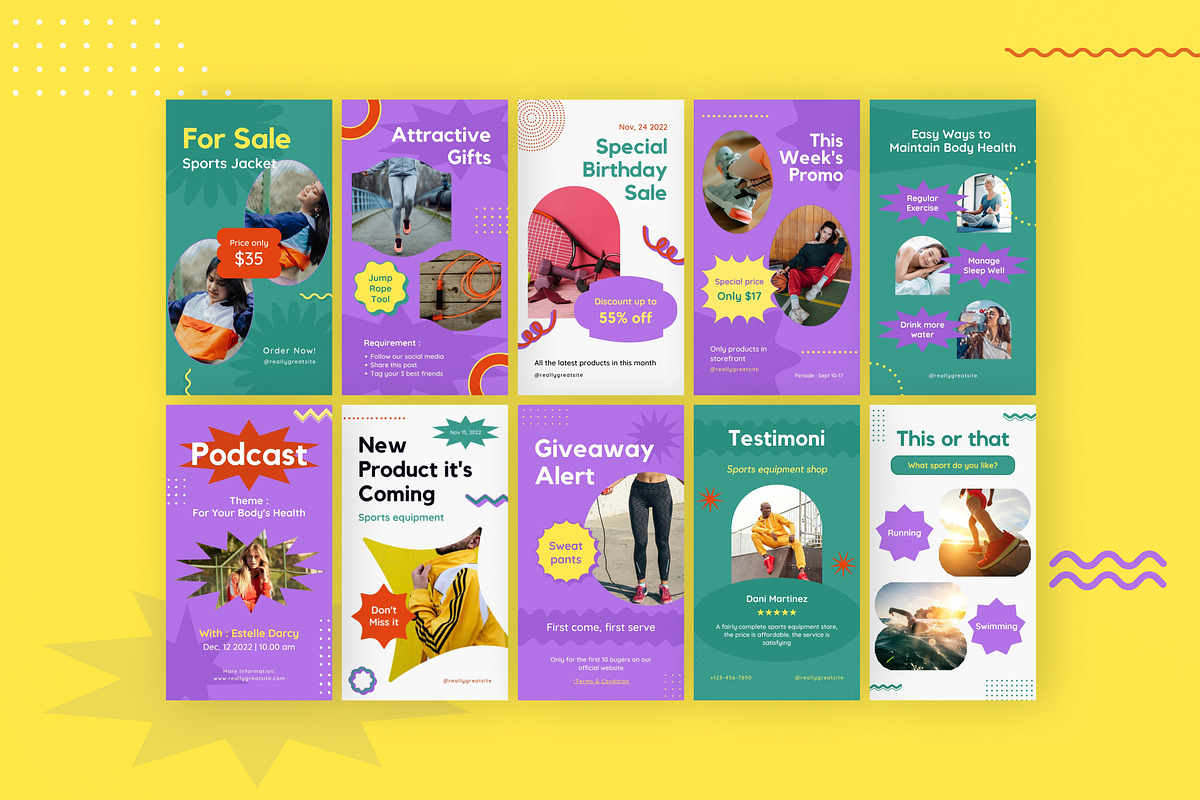Playful Healthy 2in1 Canva Template