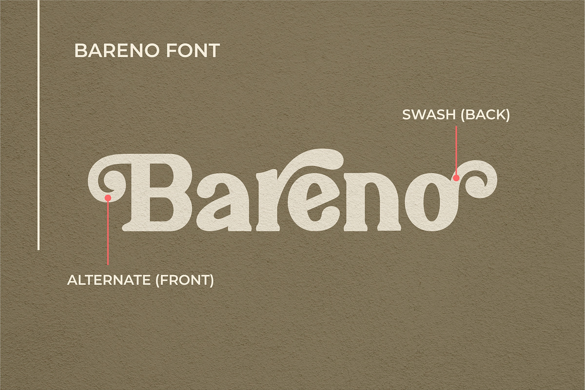 Bareno modern retro serif font, a Serif Font by suhadidesign