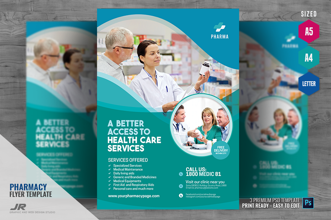 Drugstore Flyer, a Flyer Template by PSDPixel