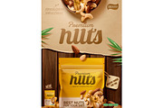 Premium nuts poster ads, a Food Illustration by TotallypicRF