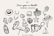 Whimsical doodle Line art svg vector, a Decorative Illustration by ...
