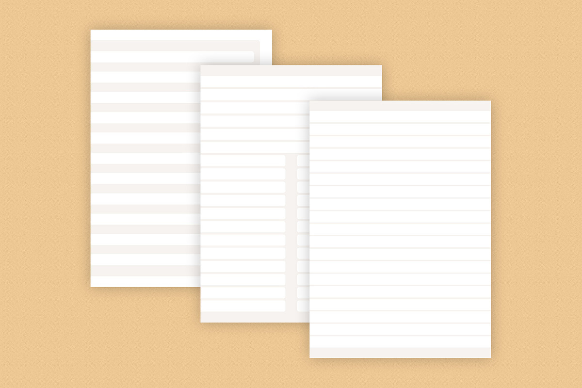 Printable Notes Paper Template, a Stationery Template by MNT-Creator