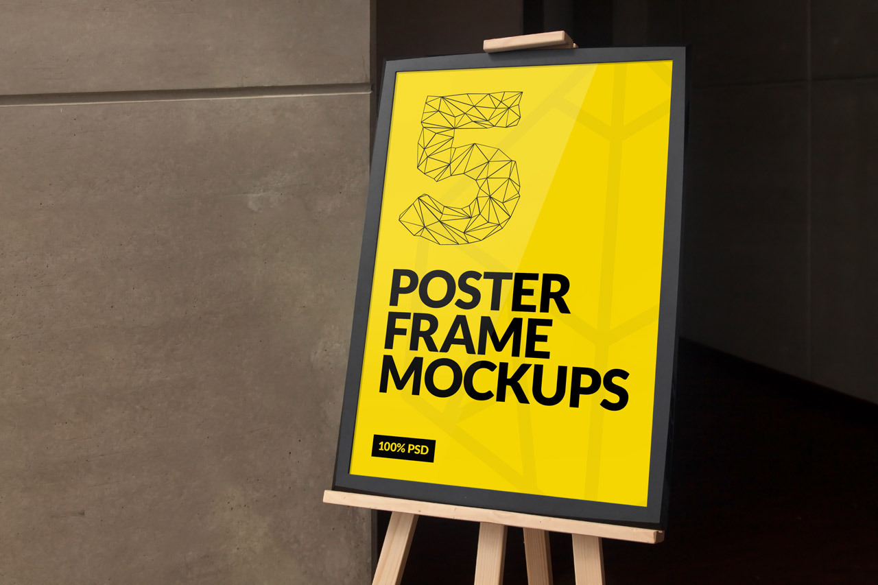 Frame Poster Mock-ups, a Print Template by Graphic Shelter