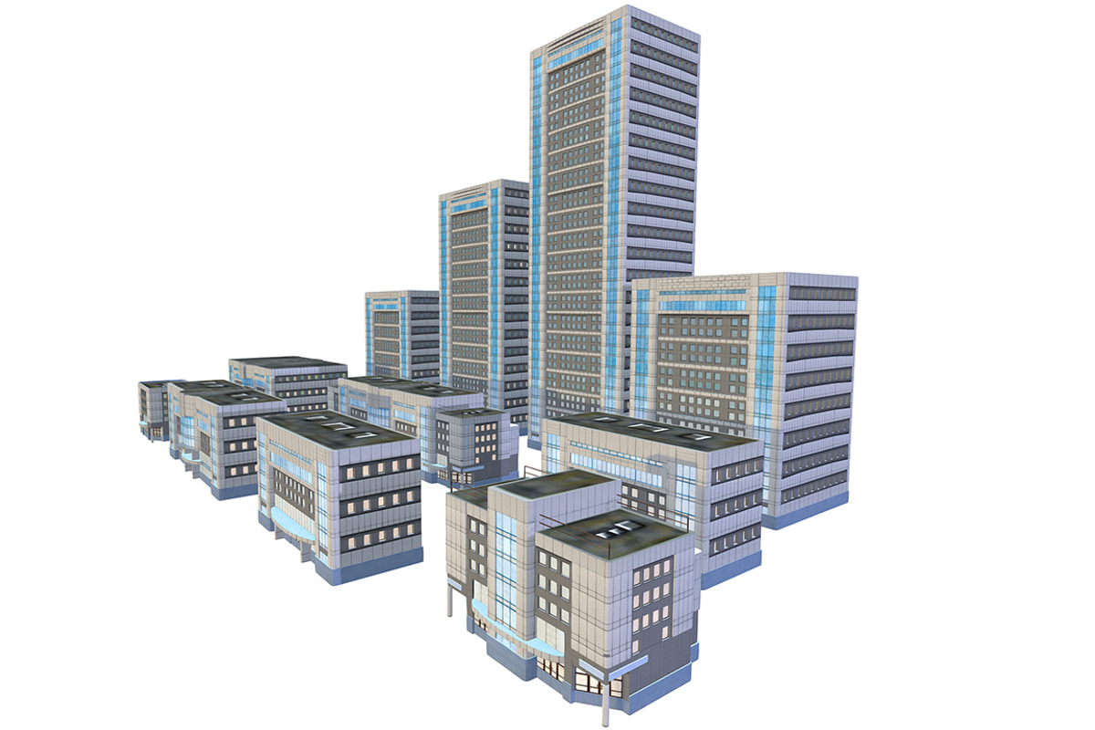 Modern Buildings, an Architecture 3D Model by Beatheart Creative Studio