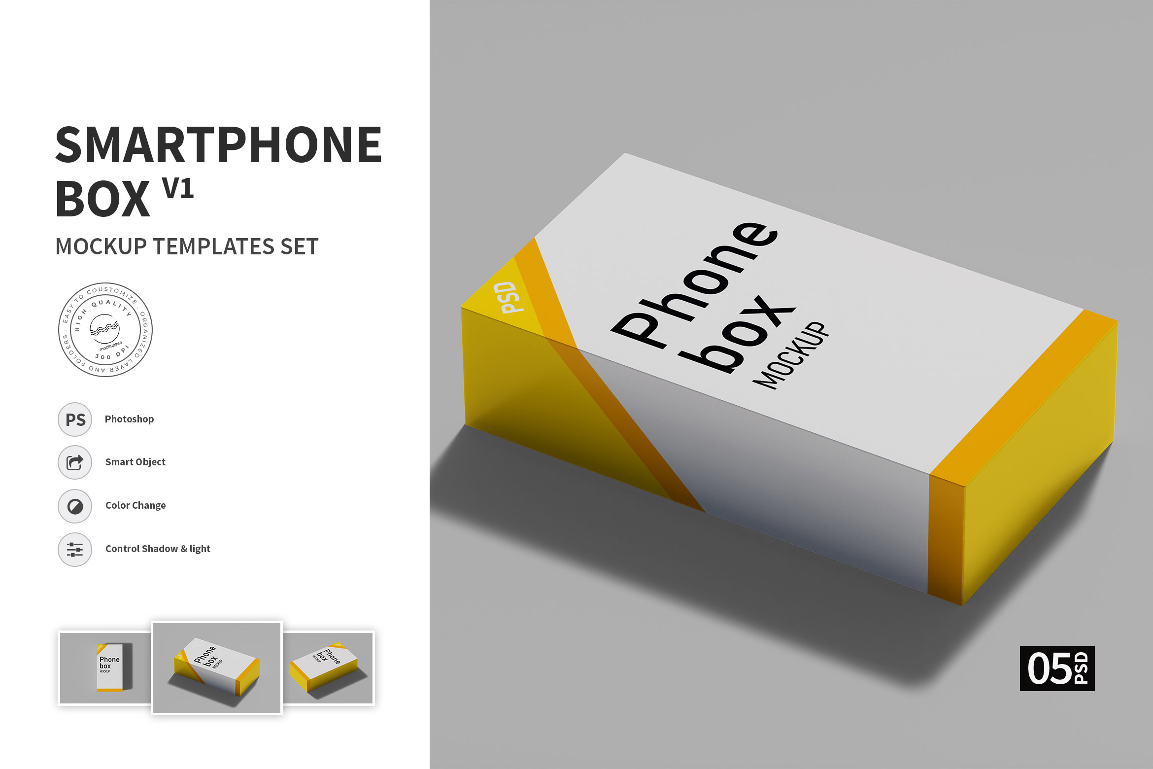 Smartphone Box vol.01 - Mockup, a Packaging Mockup by Rometheme Std