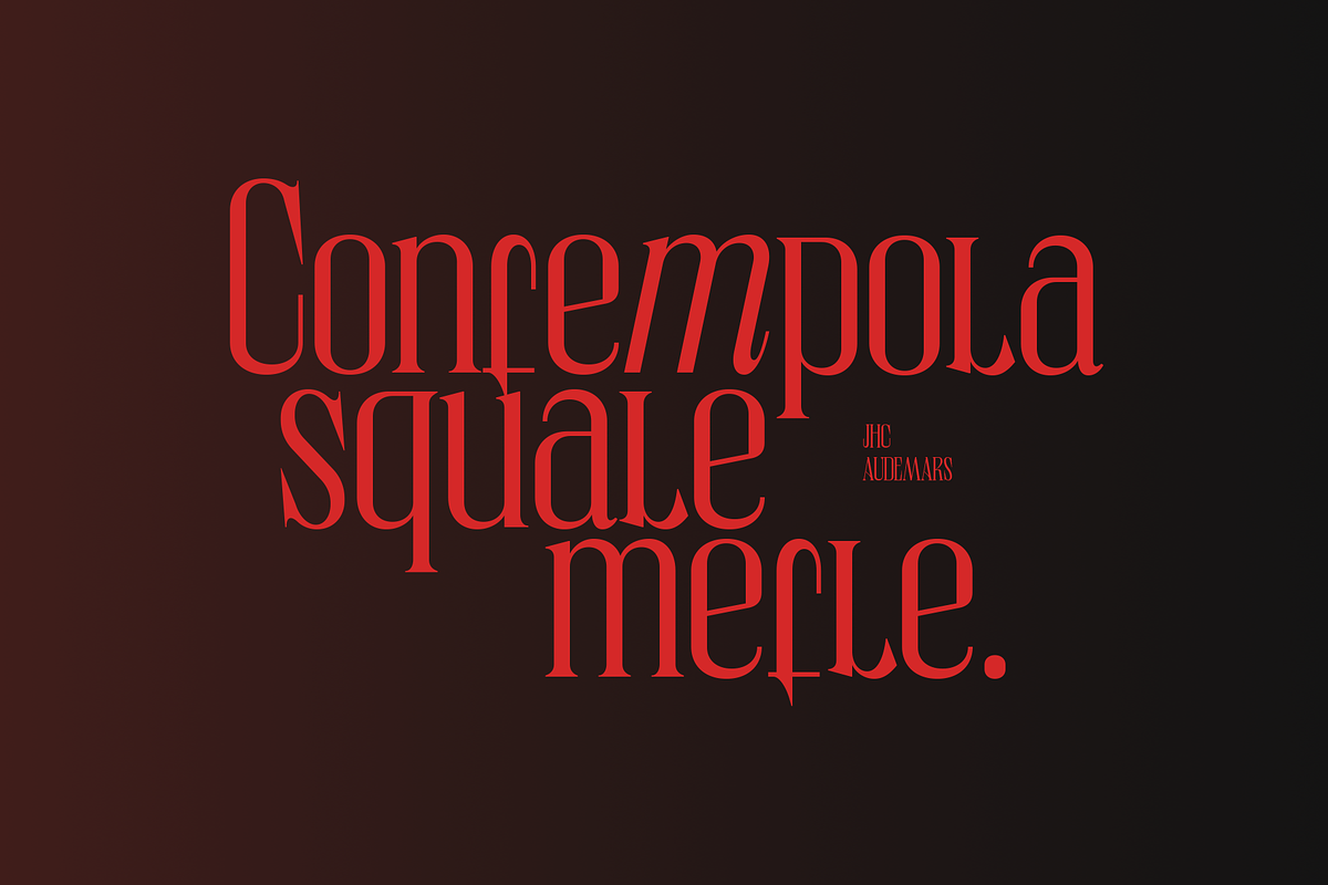 JHC Audemars - Reverse serif font, a Serif Font by Jehoo Creative
