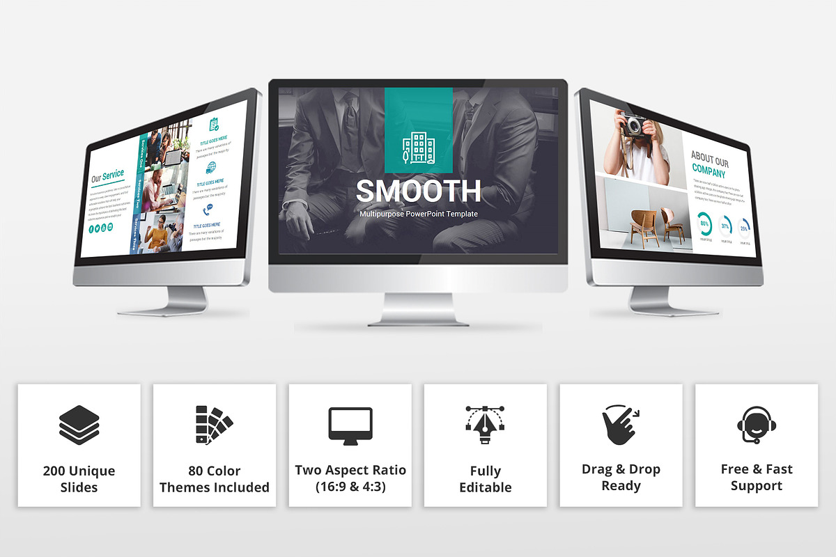 Smooth PowerPoint Template, a Presentation Template by GraphicStan