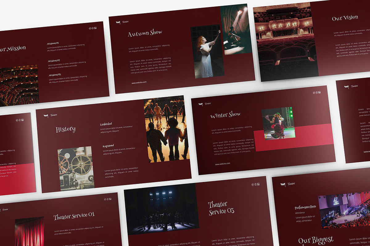Theater Google Slides Template, a Presentation Template by Formatika ...