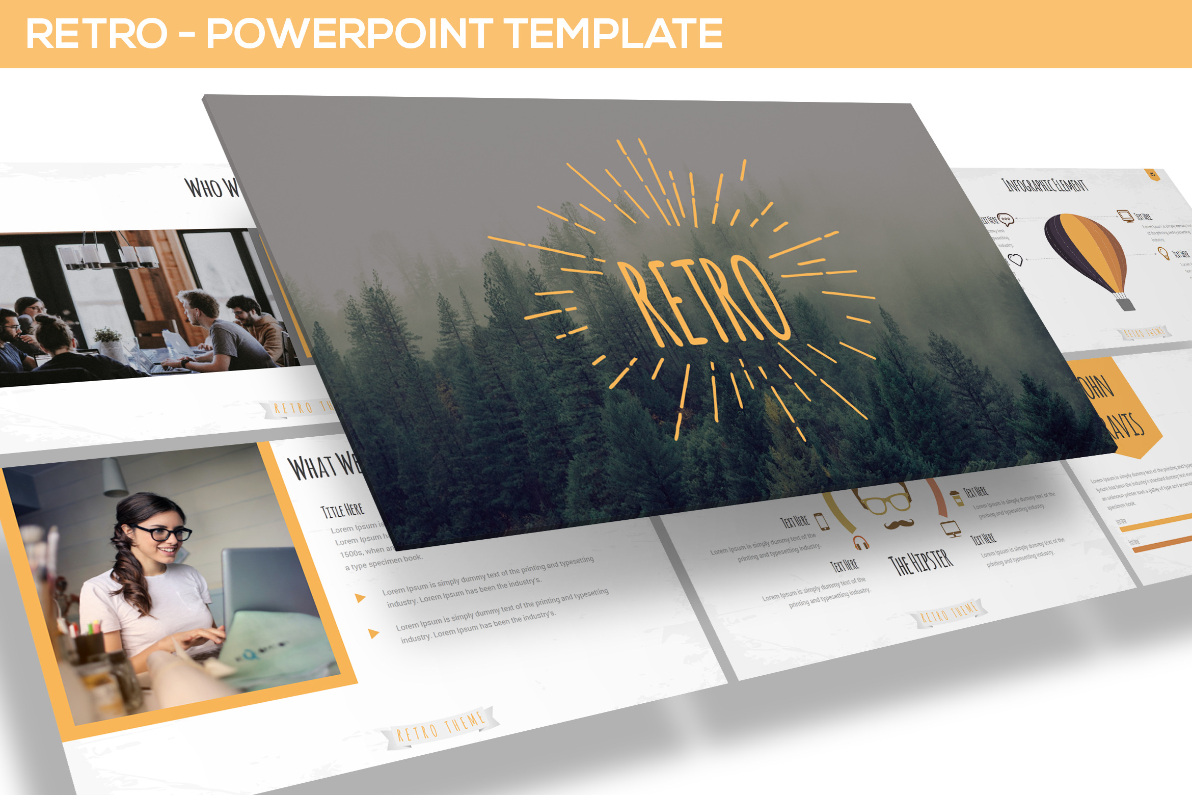 Retro - Powerpoint Template, a Presentation Template by inspirasign
