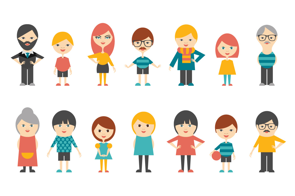 Group of flat people figure., a Person Illustration by VectorAN