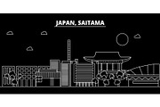 Saitama silhouette skyline. Japan - Saitama vector city, japanese ...