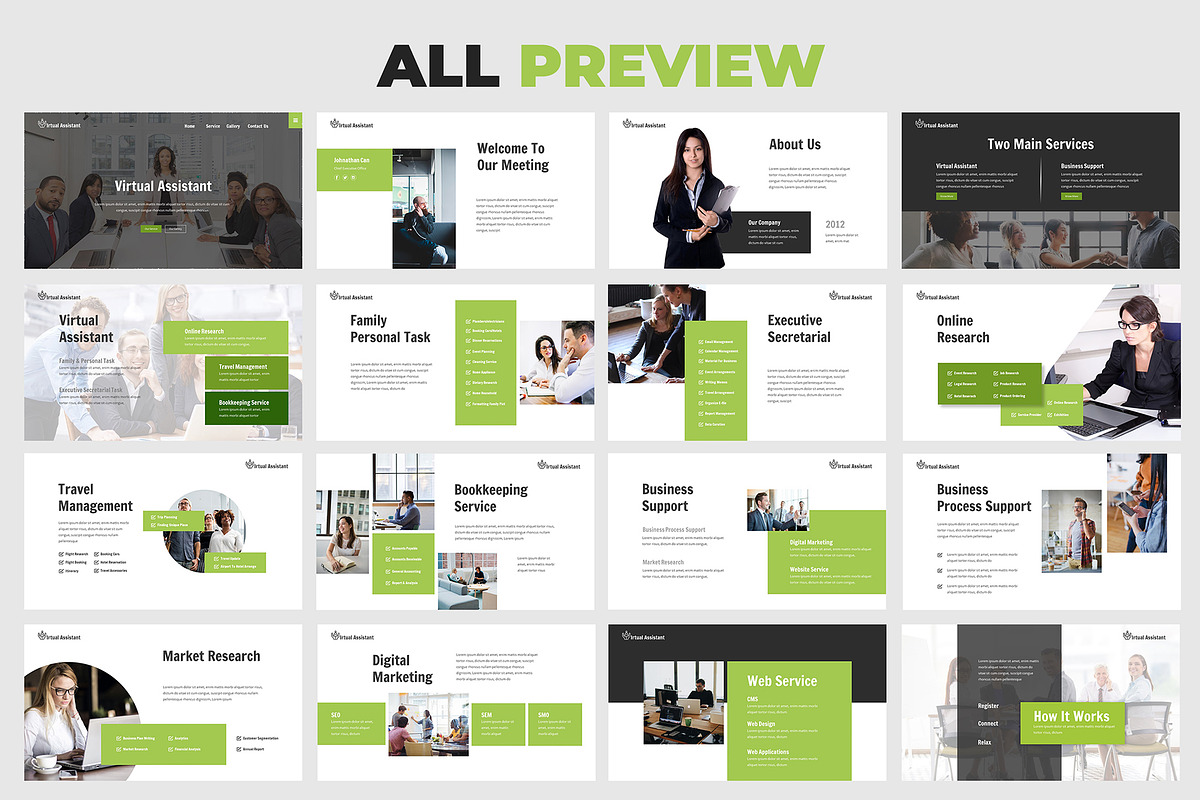 Virtual Assistant Powerpoint, a Presentation Template by Giant Design ...