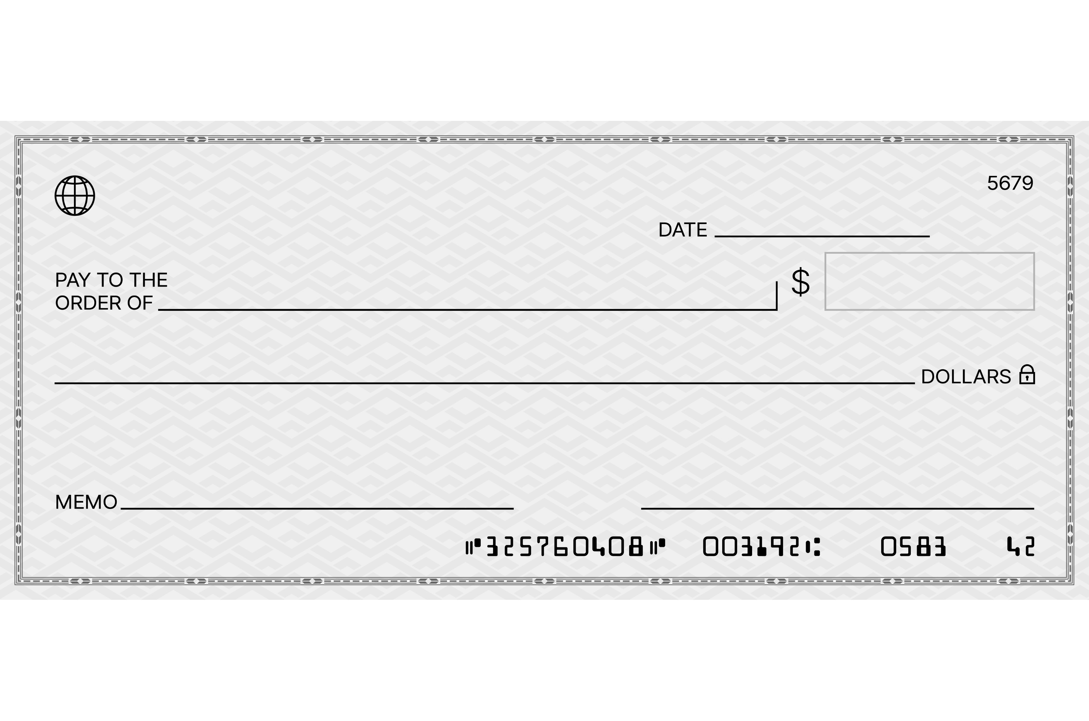 Bank check, money cheque, a Person Illustration by Vector Tradition
