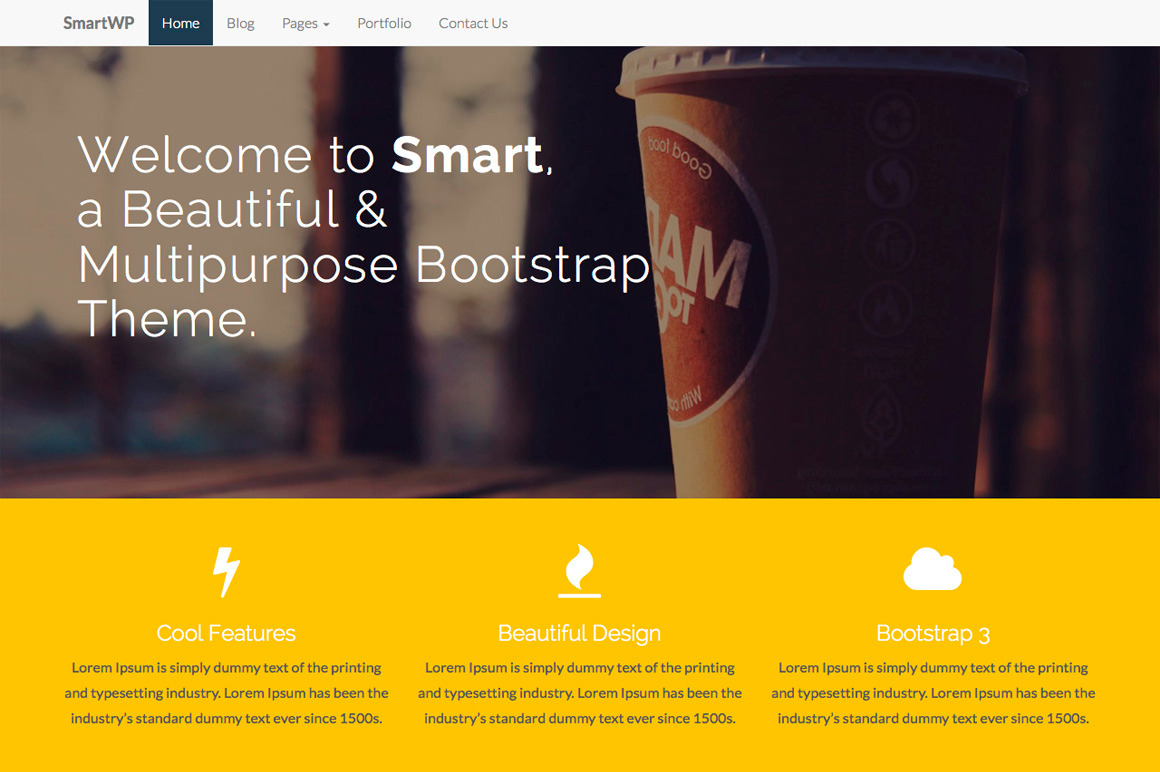 SMART - Bootstrap Wordpress Theme, a WordPress Template by GentsThemes