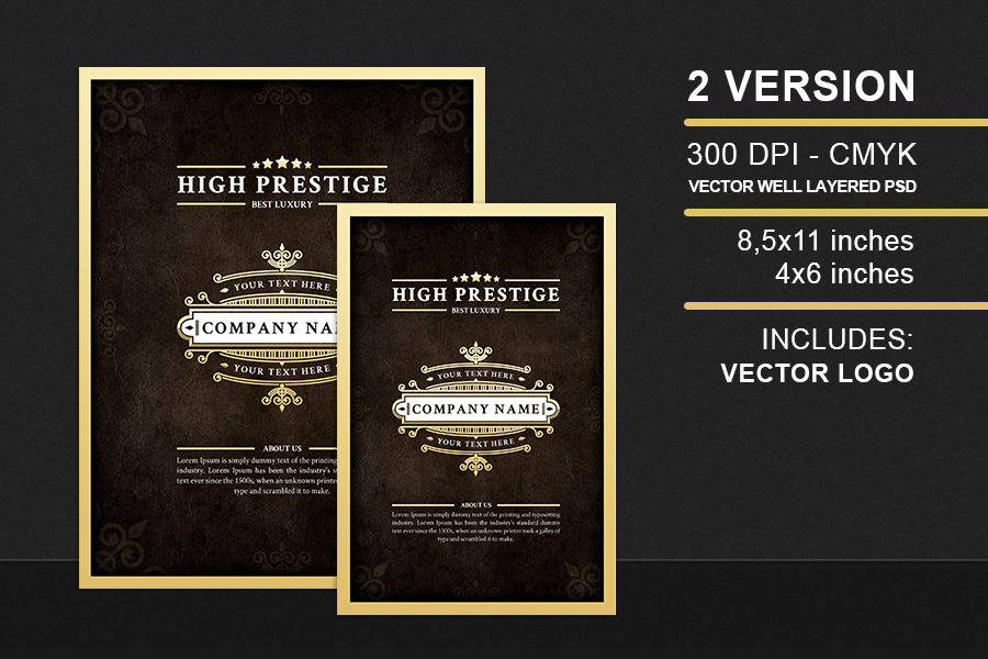 High Prestige Luxury Flyer | Flyer Templates ~ Creative Market