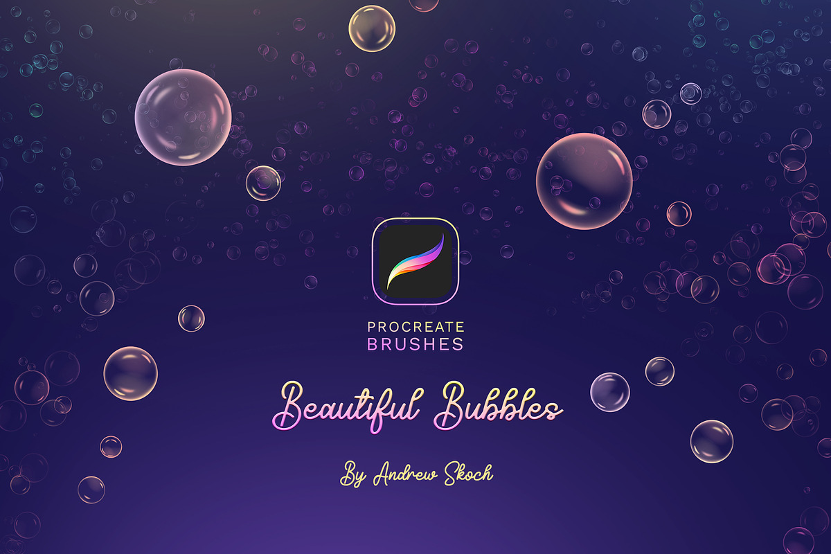 Bubbles Procreate Brushes, a Brush Add-On by Andrew Skoch Design