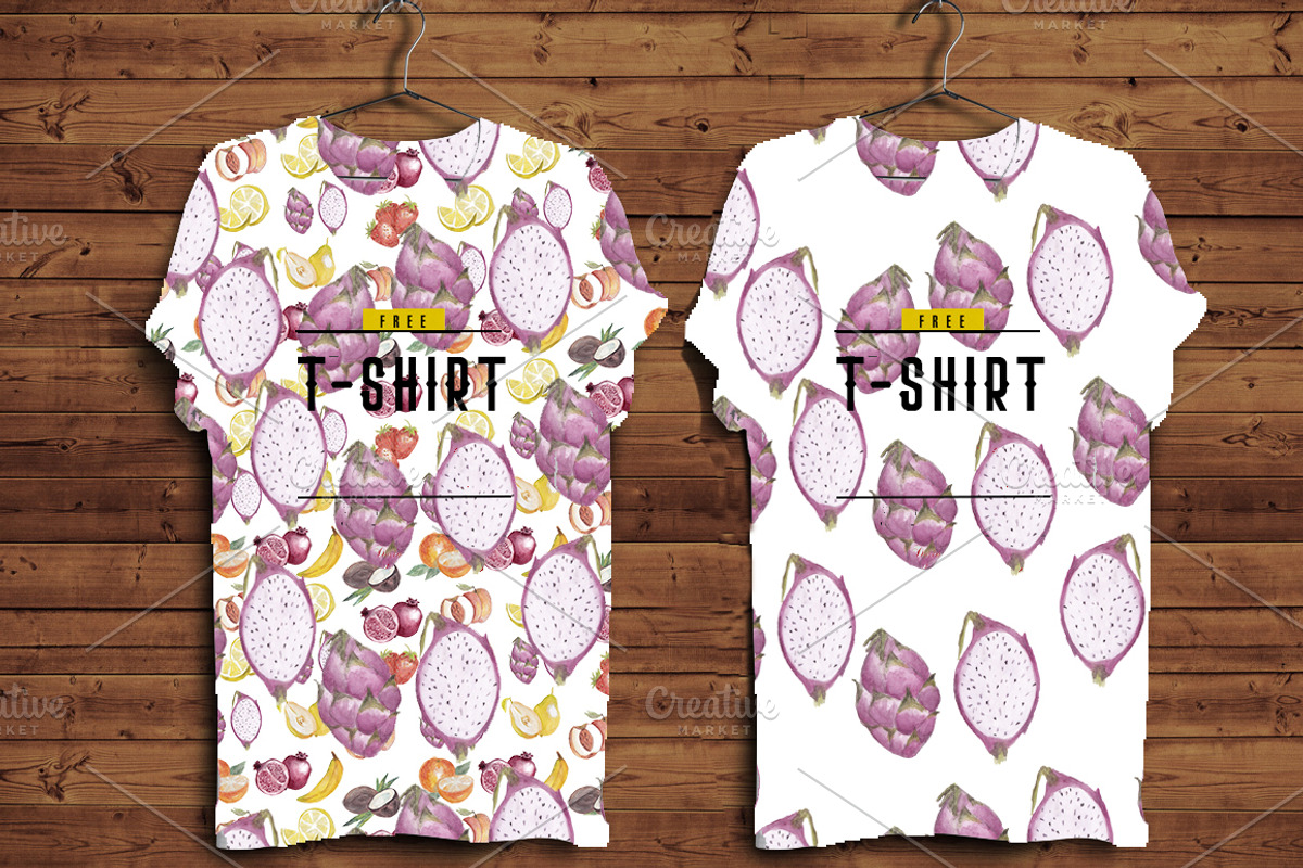 Set fruits alphabet and patterns, an Illustration by Alexiva