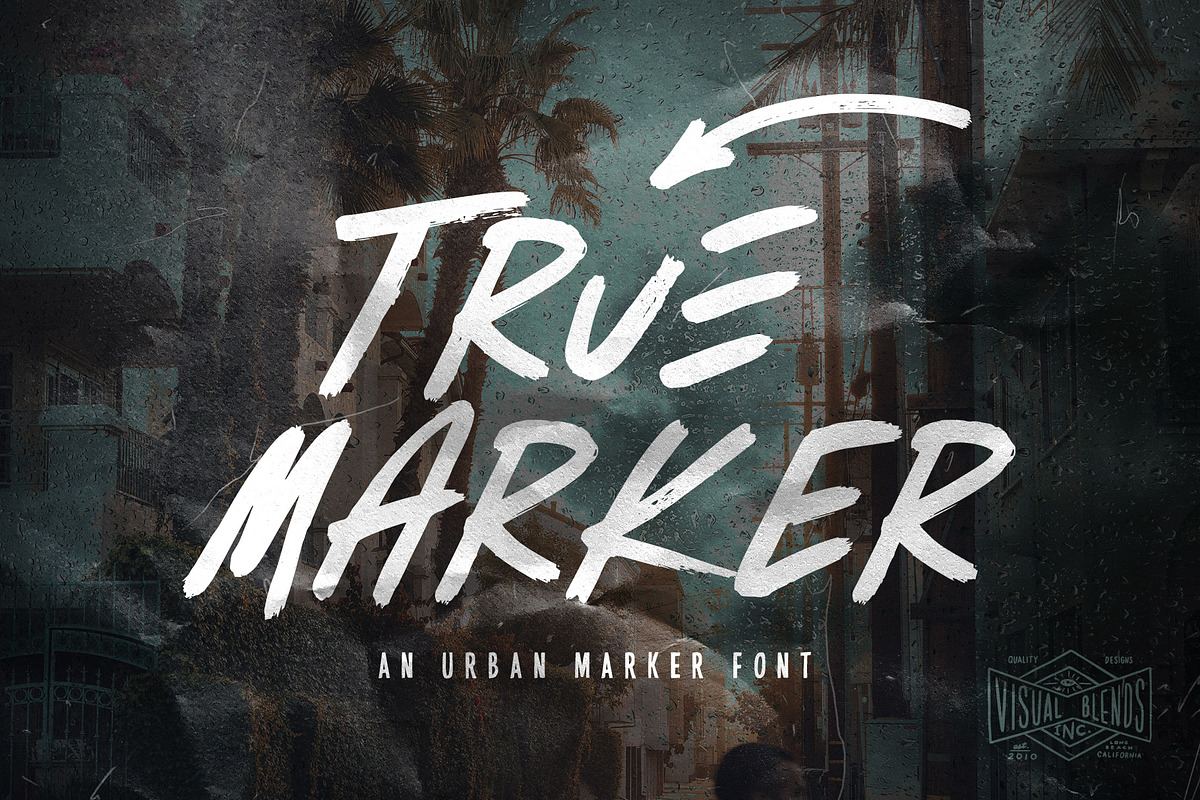 True Marker Font, a Font by Visual Blends