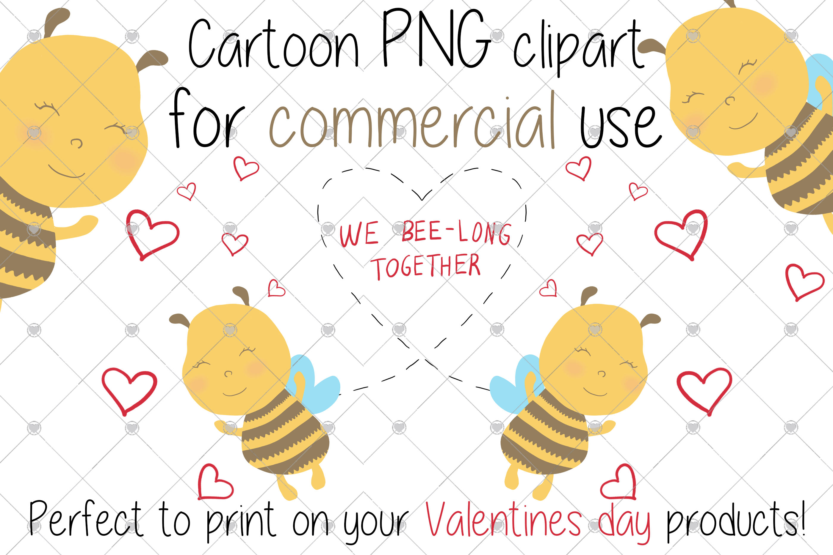 Bee clipart, Valentines clipart,, an Illustration by CommercialCliparts