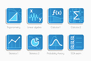 Vector set of math icons, an Icon by Designifty