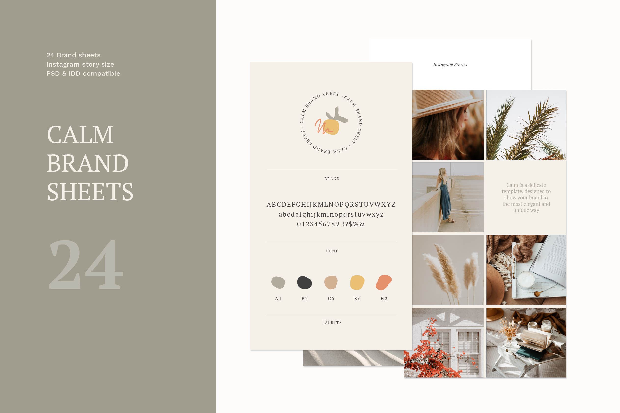 Calm Brand Sheets Pack, a Social Media Template by gladis