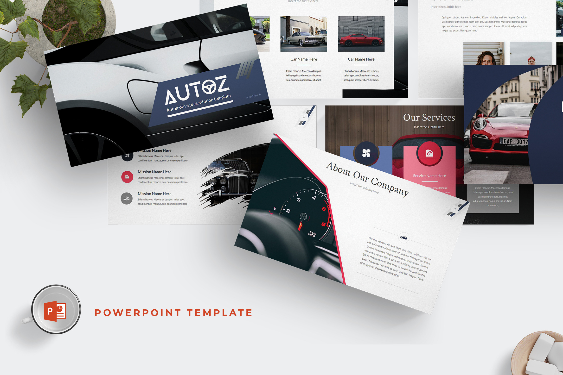 Autoz - Powerpoint Template, a Presentation Template by AQR Studio