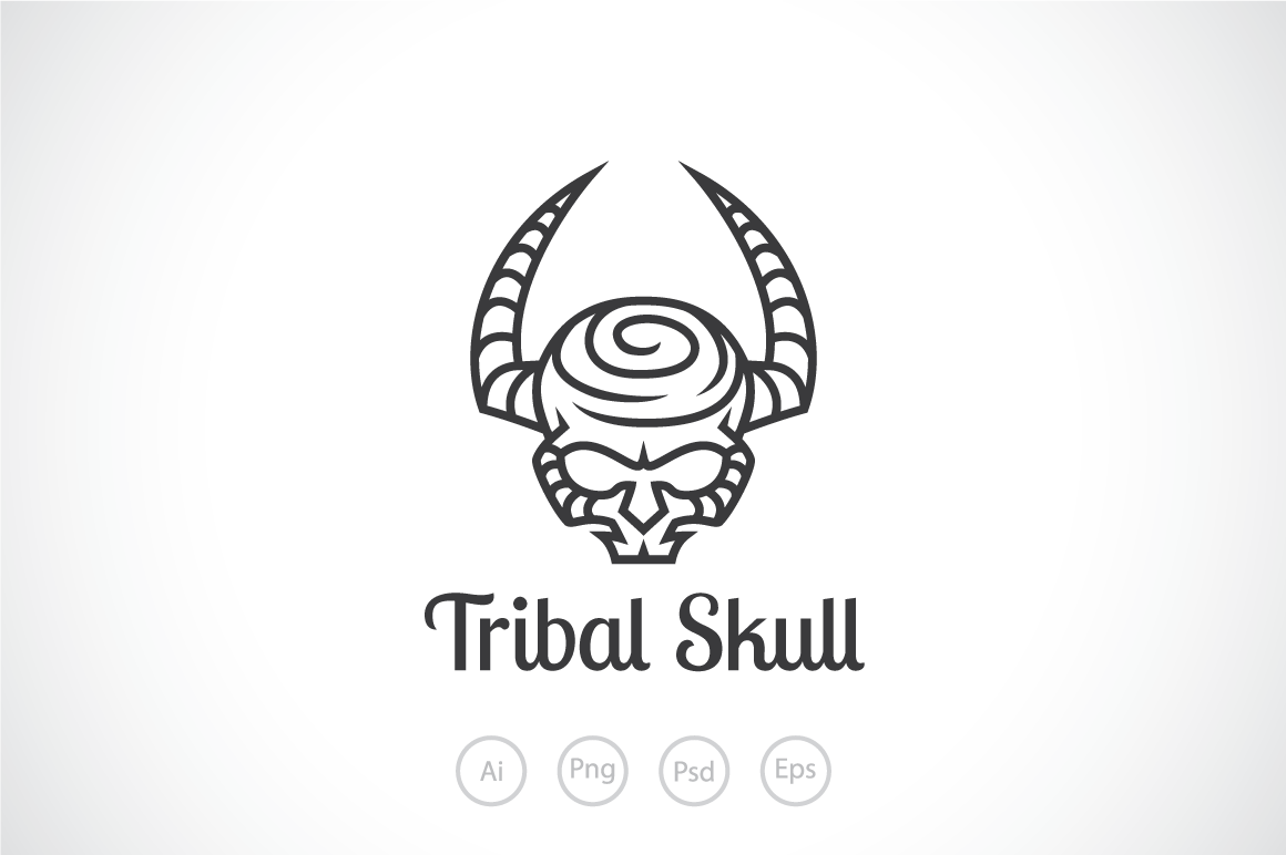 Tribal Skull Logo Template, a Branding & Logo Template by Heavtryq Design