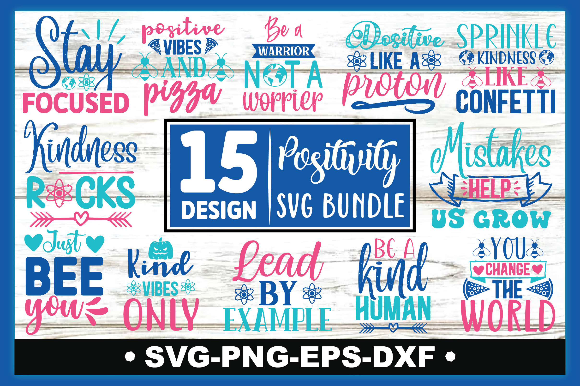 Positivity SVG Bundle, an Illustration by crafthome
