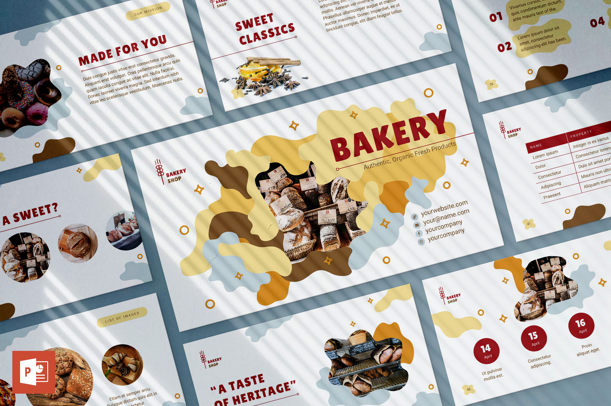 Presentation Bakery, a Presentation Template by TemplatesNow!