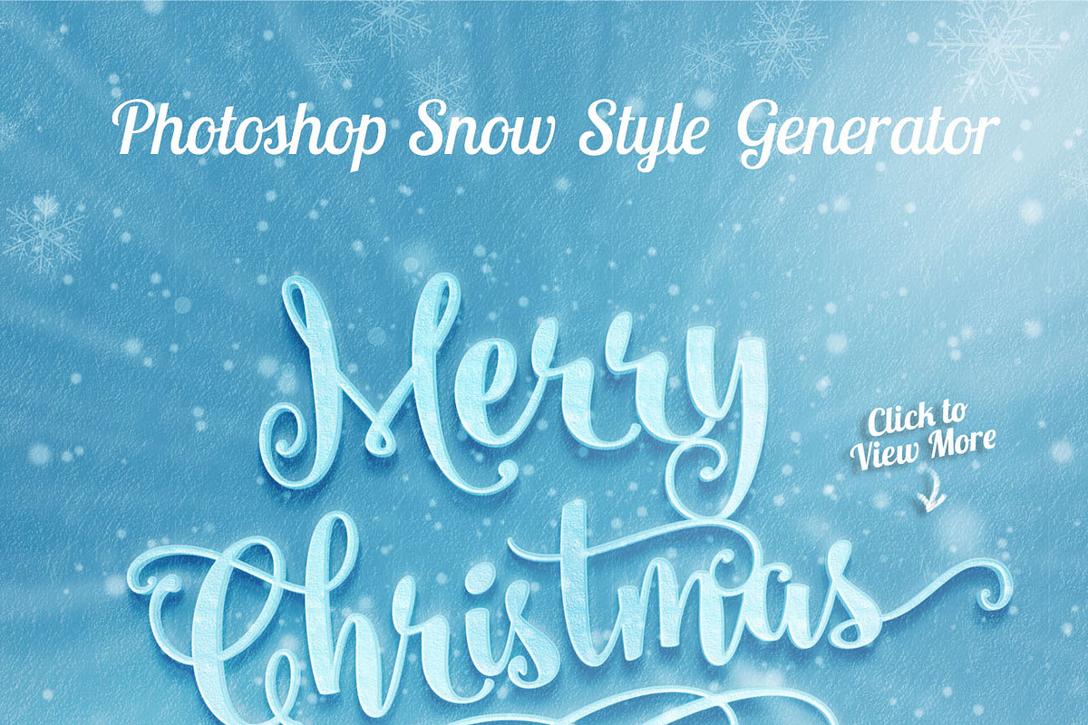 Snow Text Effect Psd for Photoshop, a Layer Style Add-On by Design Bits