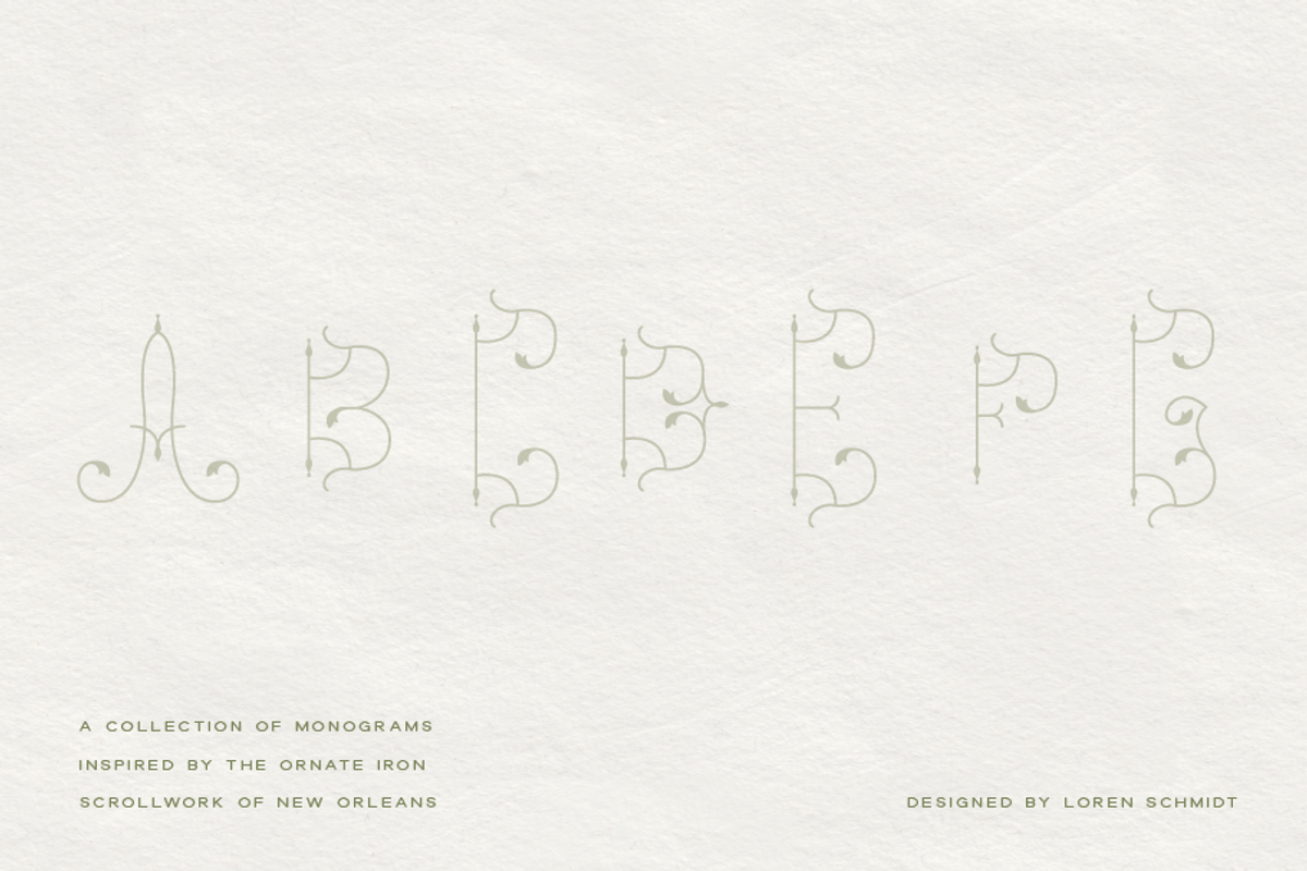 Decatur Monogram Font, a Serif Font by Loren Schmidt Studio