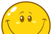 Happy Cartoon Smiley Face Emoji, a Person Illustration by HitToon