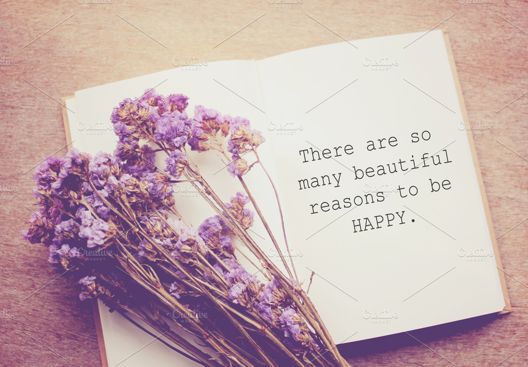Inspirational quote on notebook stock photo containing quote and text ...