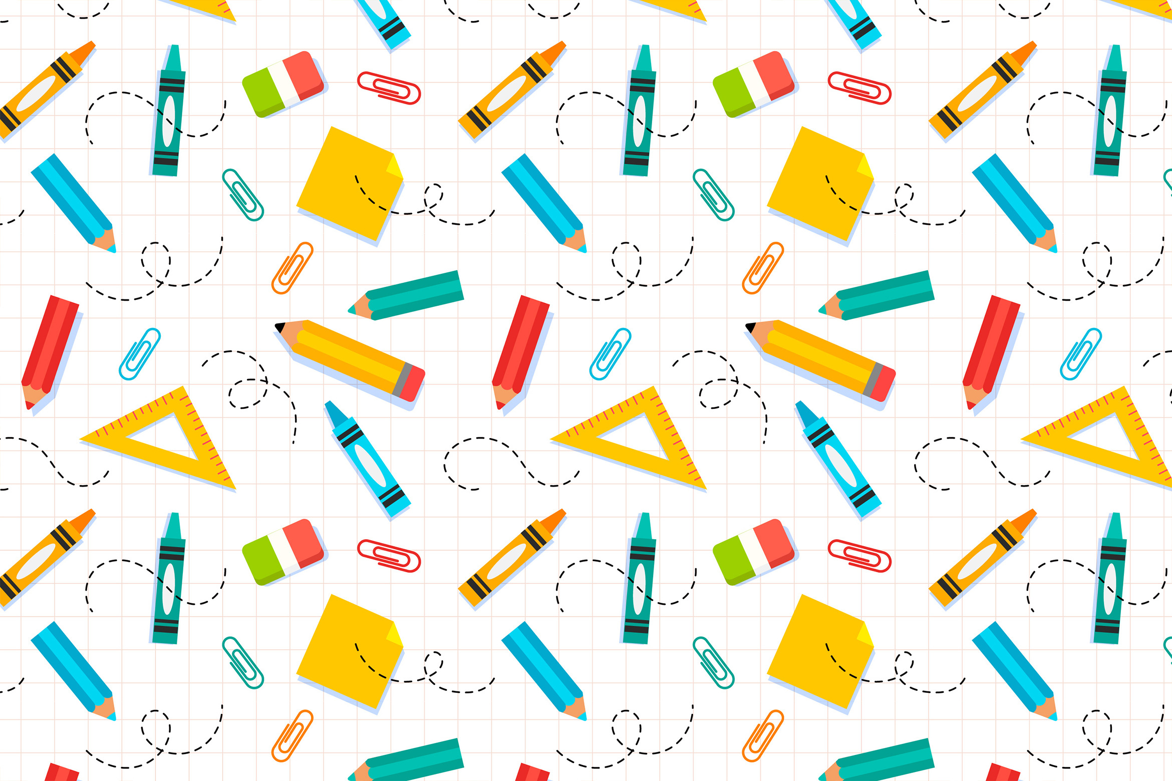 School Pattern Background | Graphic Patterns ~ Creative Market