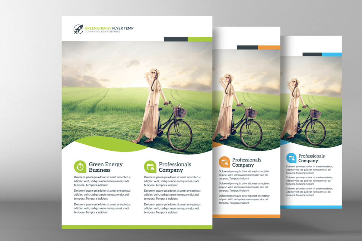 Green Energy Flyer Template, a Flyer Template by graphicforest