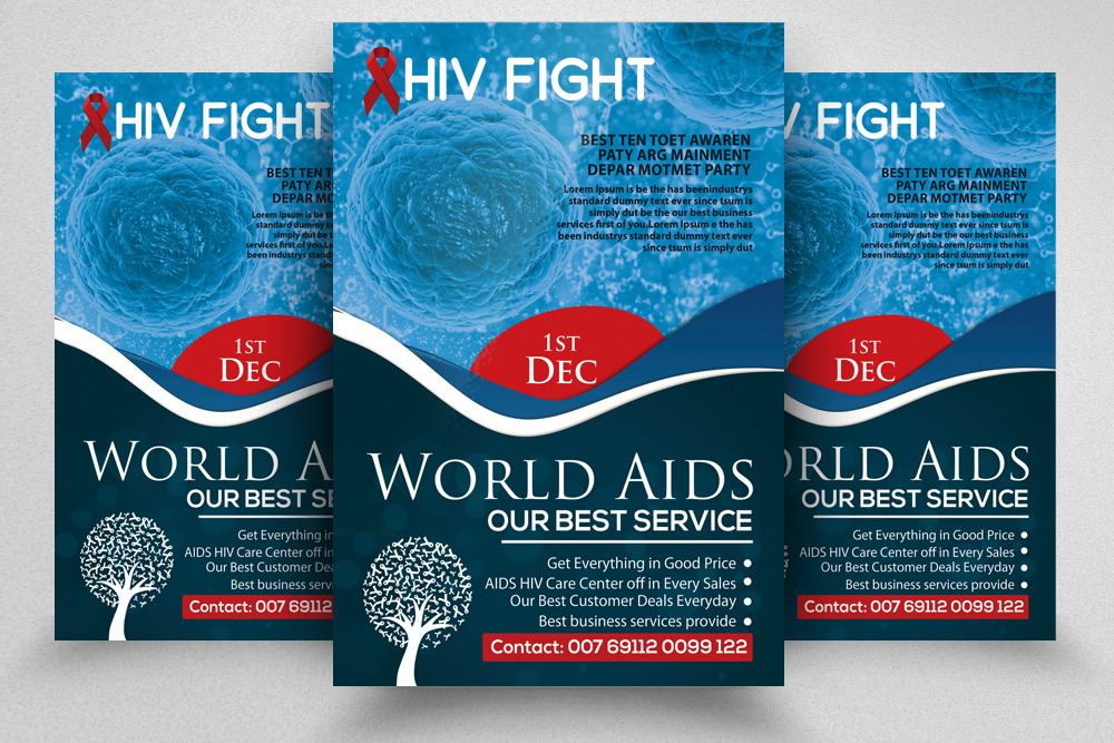 World Aids Day Flyer/Poster, a Flyer Template by Psd Templates