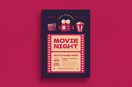 Movie Poster Flyer Template | Flyer Templates ~ Creative Market