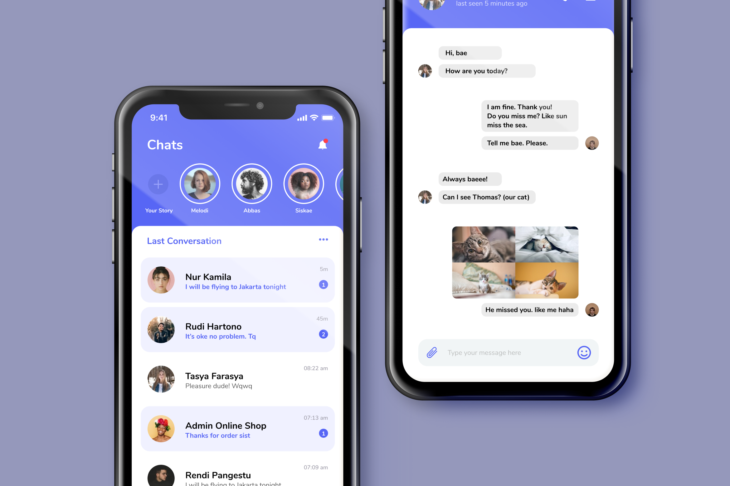 Chat Messaging App Screen | App Templates ~ Creative Market