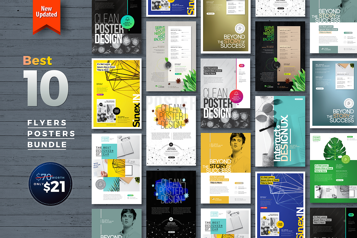 Best 10 Flyer/Poster Bundle, a Flyer Template by GoldenPixelStudio