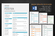 Clean simple 2 in 1 Word resume, a Resume Template by Inkpower