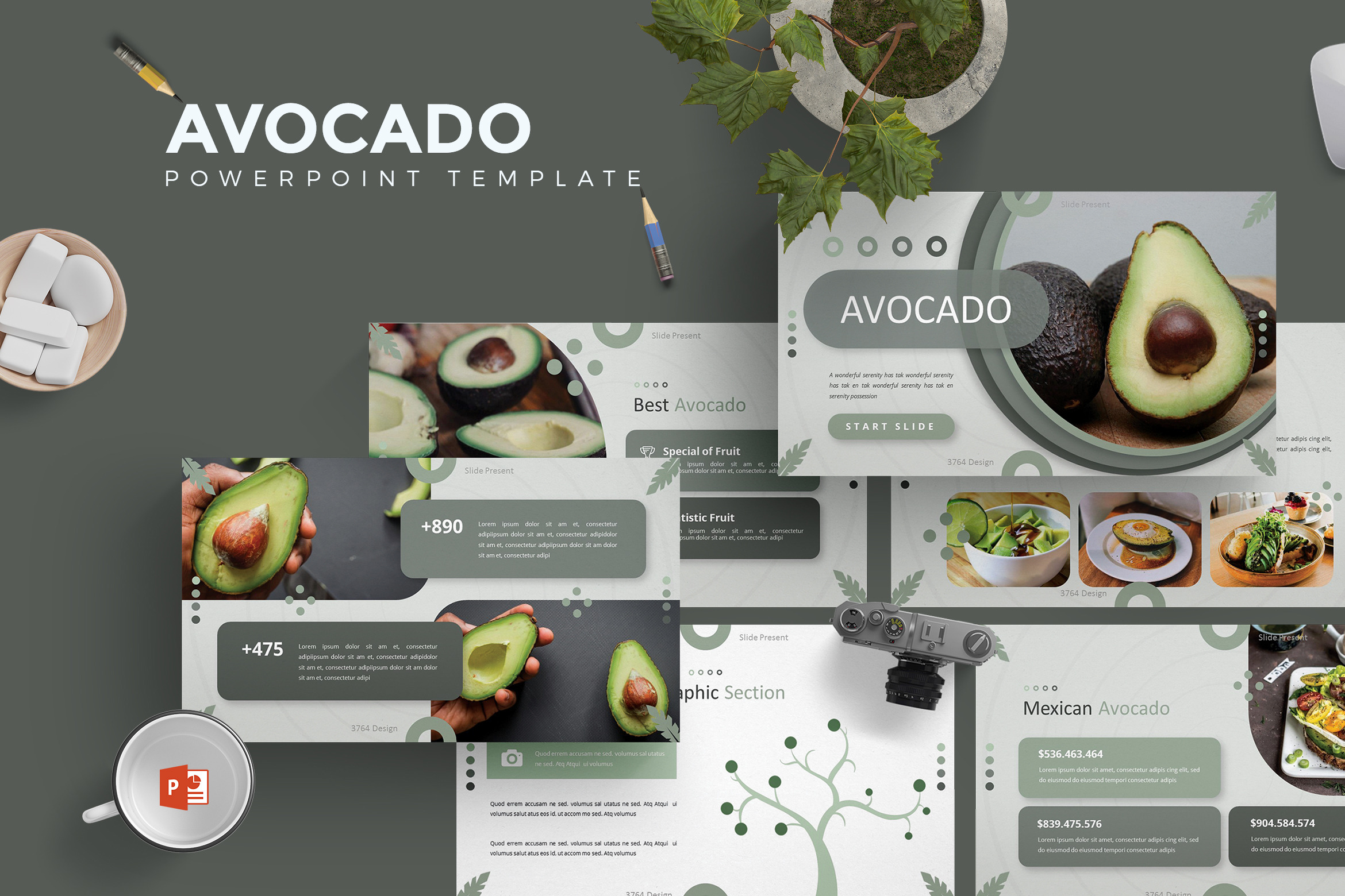 Avocado - Powerpoint Template, a Presentation Template by AQR Studio ...