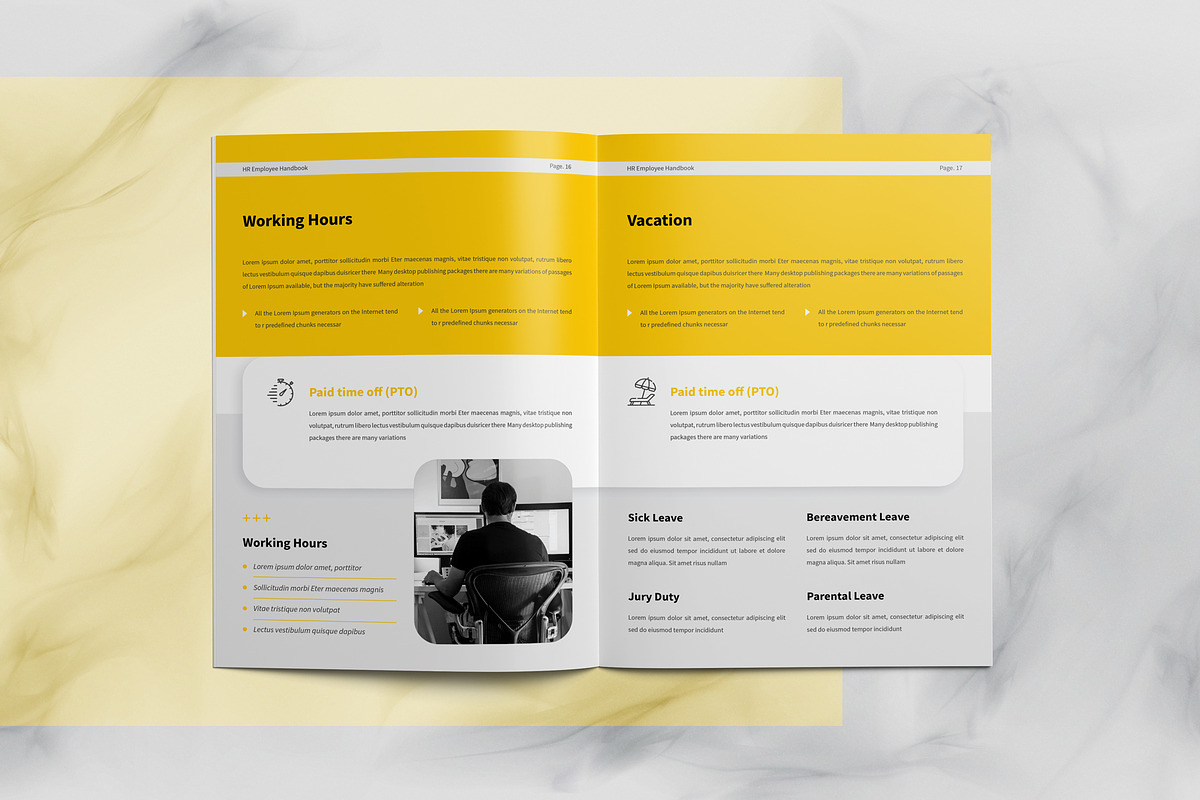 HR / Employee Handbook, a Brochure Template by OrcShape | Creative Market