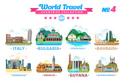 World Travel Countries Collection 4, an Illustration by Sentavio