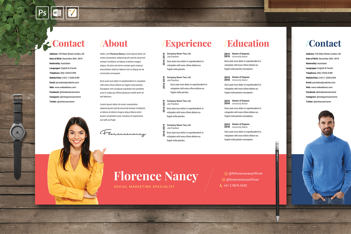 Horizontal Resume by Boostock